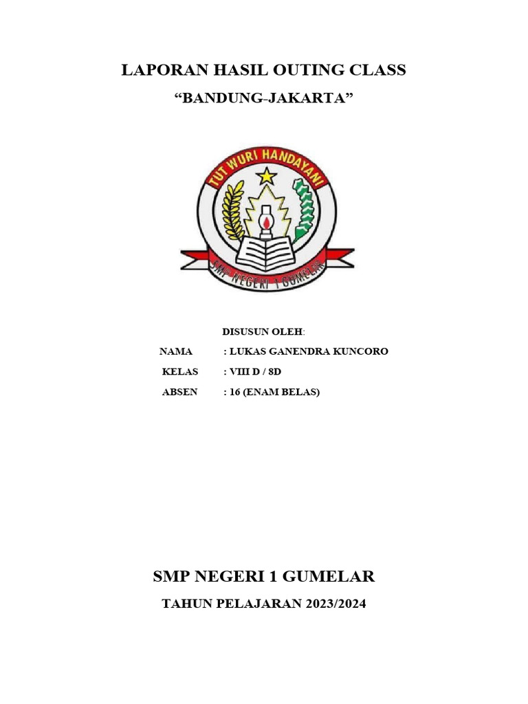 Laporan Hasil Outing Class1 | PDF