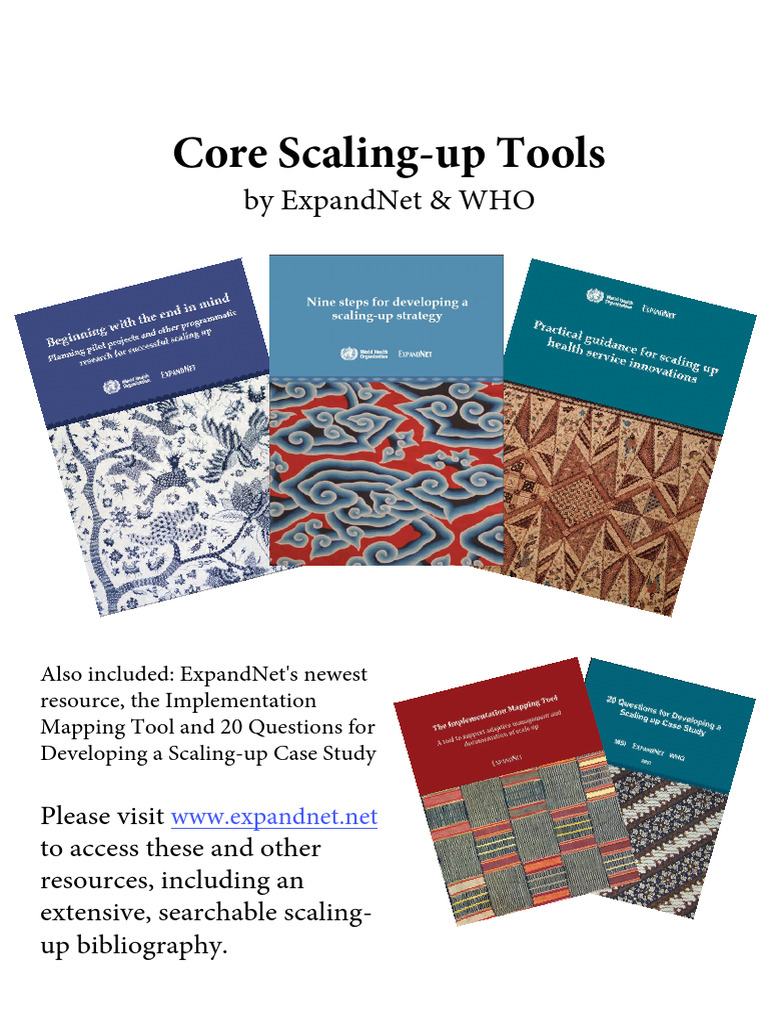 ExpandNet Core Scaling-Up Tools 2022 06 30 | PDF | Innovation | Policy