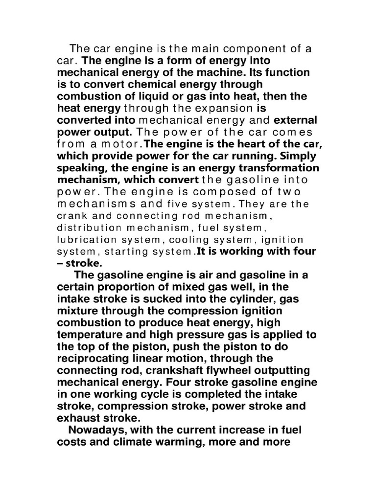 Car Engine | PDF