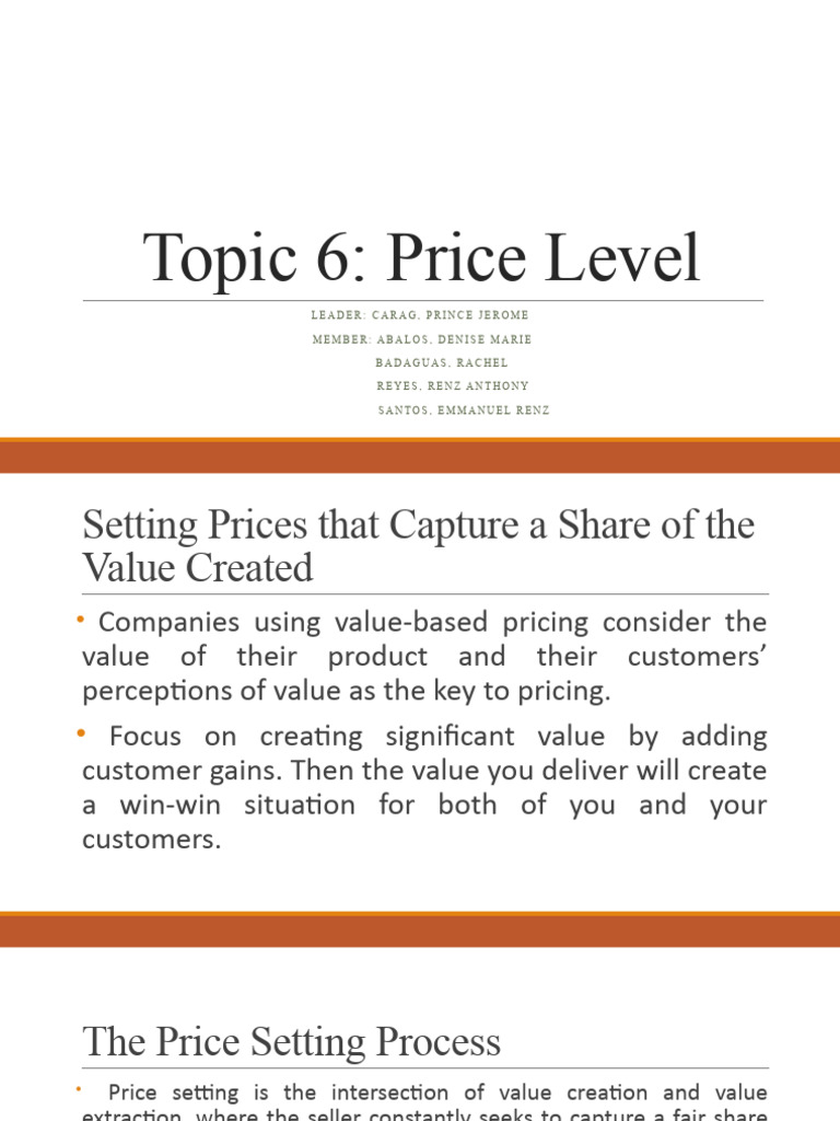 Topic 6 | PDF | Pricing | Prices