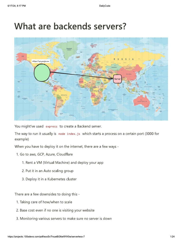 Serverless Backend PDF | PDF