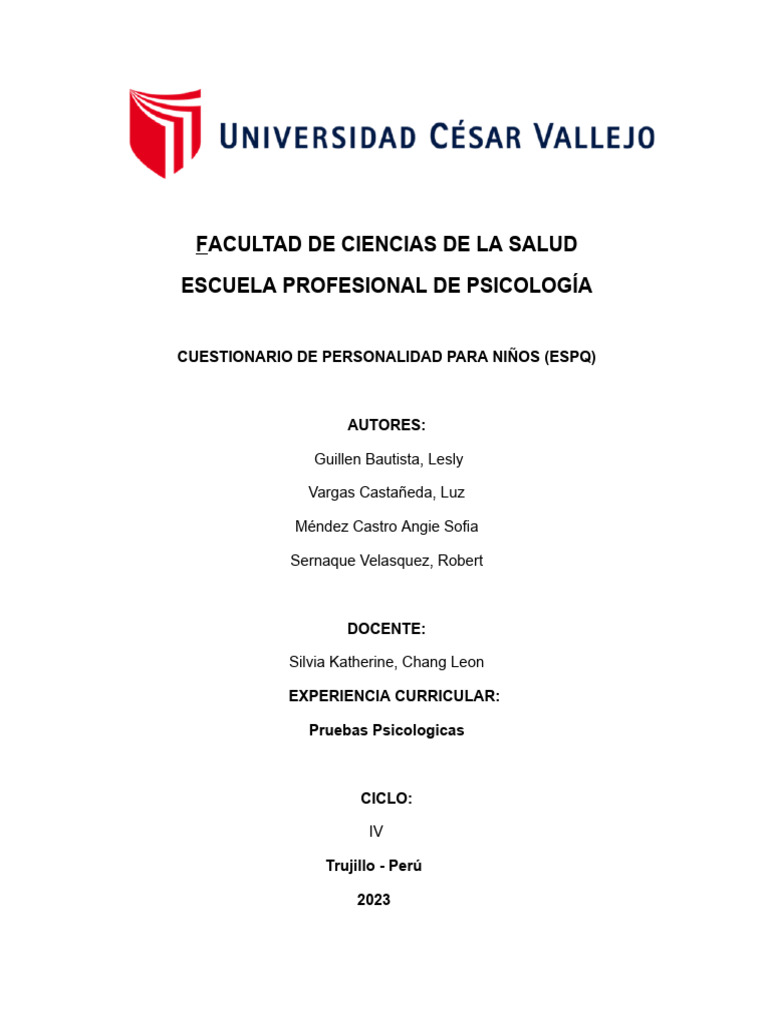 Informe de Espq | PDF | Las emociones | Timidez