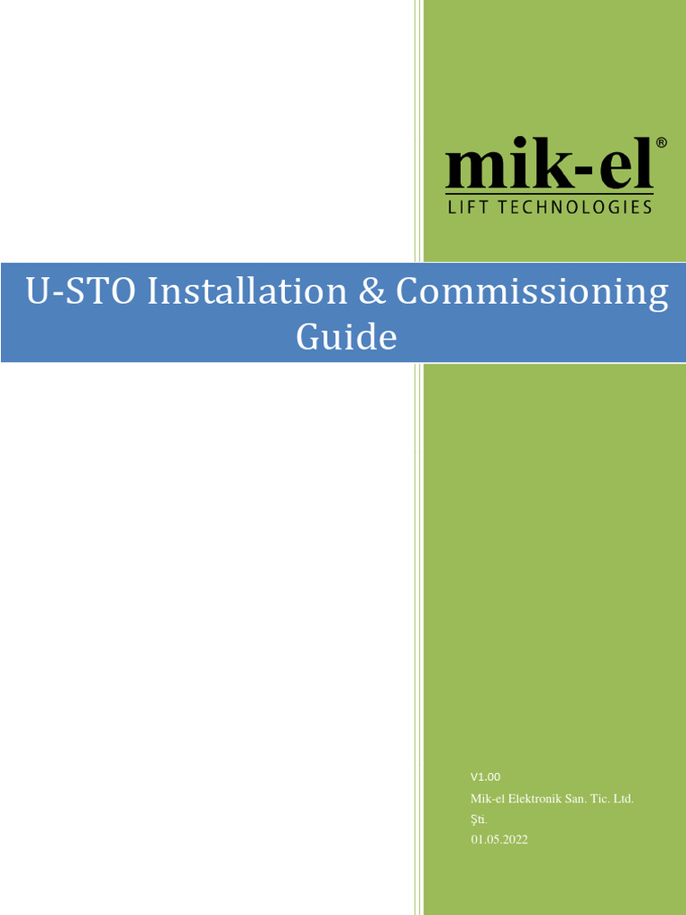U-STO Installation & Commissioning Guide | PDF | Elevator | Switch