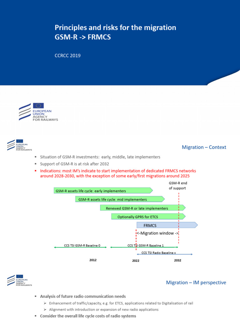 Future Railway Mobile GSM-R Migration | PDF | Economies