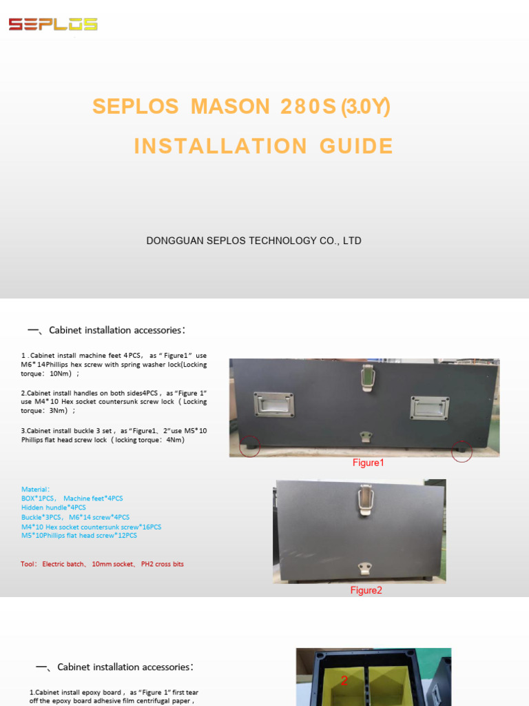 Seplos Mason 280S Installation Guide | PDF | Electrical Connector | Screw