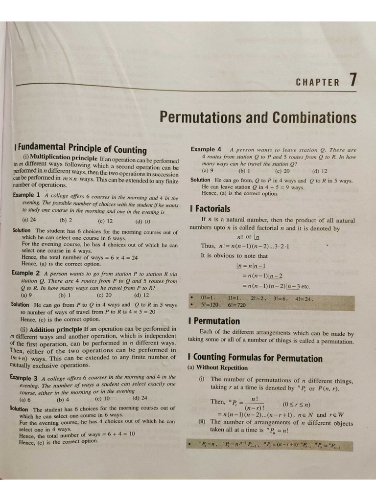 Permutations & Combinations | PDF