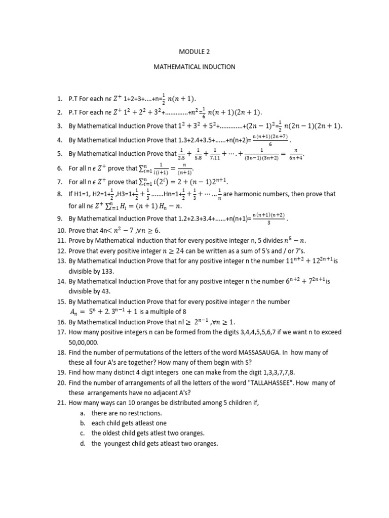 MODULE 2 Question Bank | PDF | Mathematics