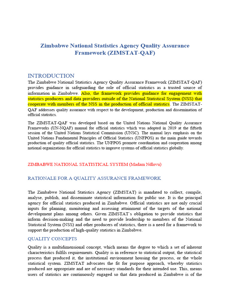 Zimstat Qaf | PDF | Official Statistics | Census