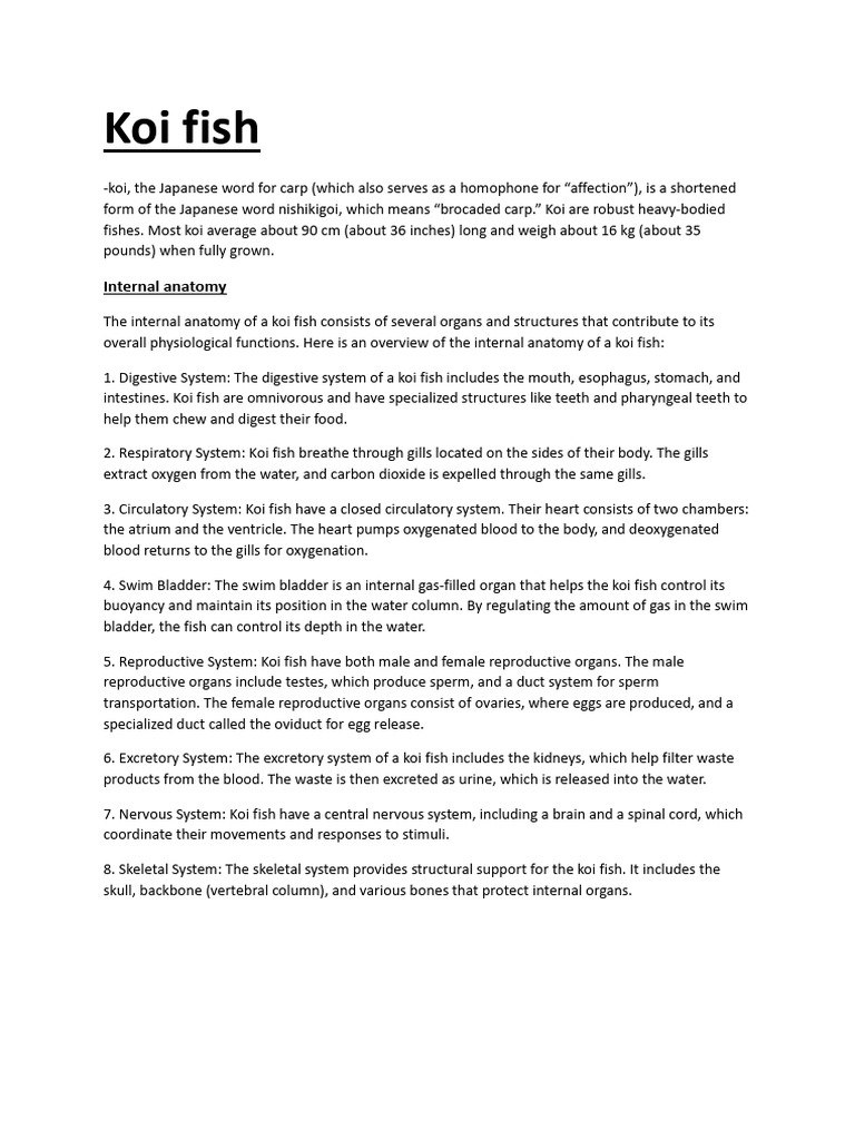 Koi fish-WPS Office | PDF | Fish | Human Body