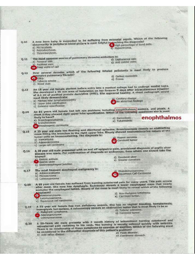 S. Pathology MCQS Past | PDF