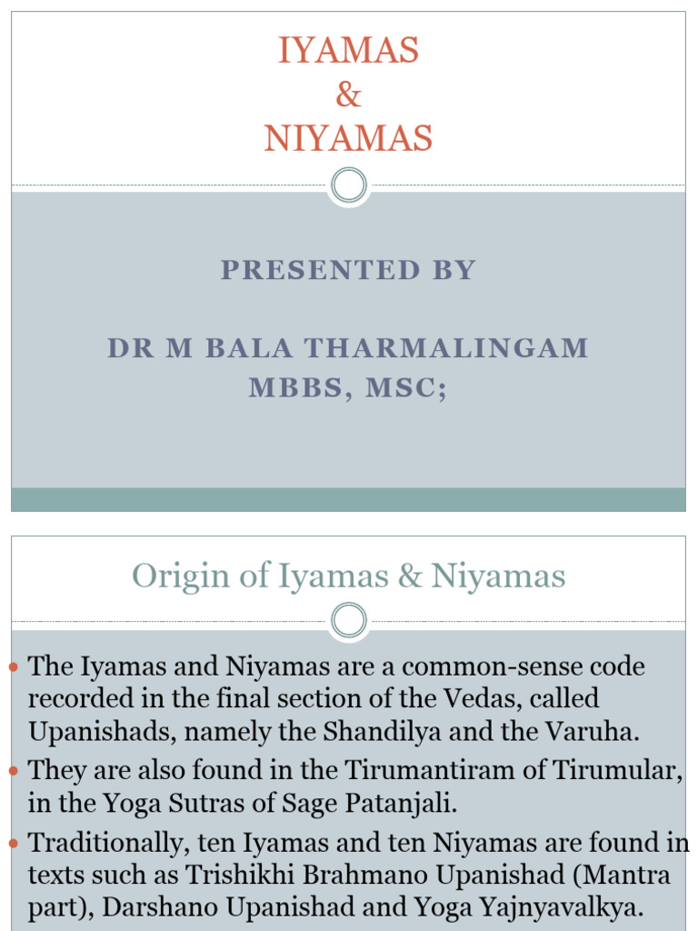 Iyamas & Niyamas in Thirumanthiram | PDF | Yoga | Indian Philosophy