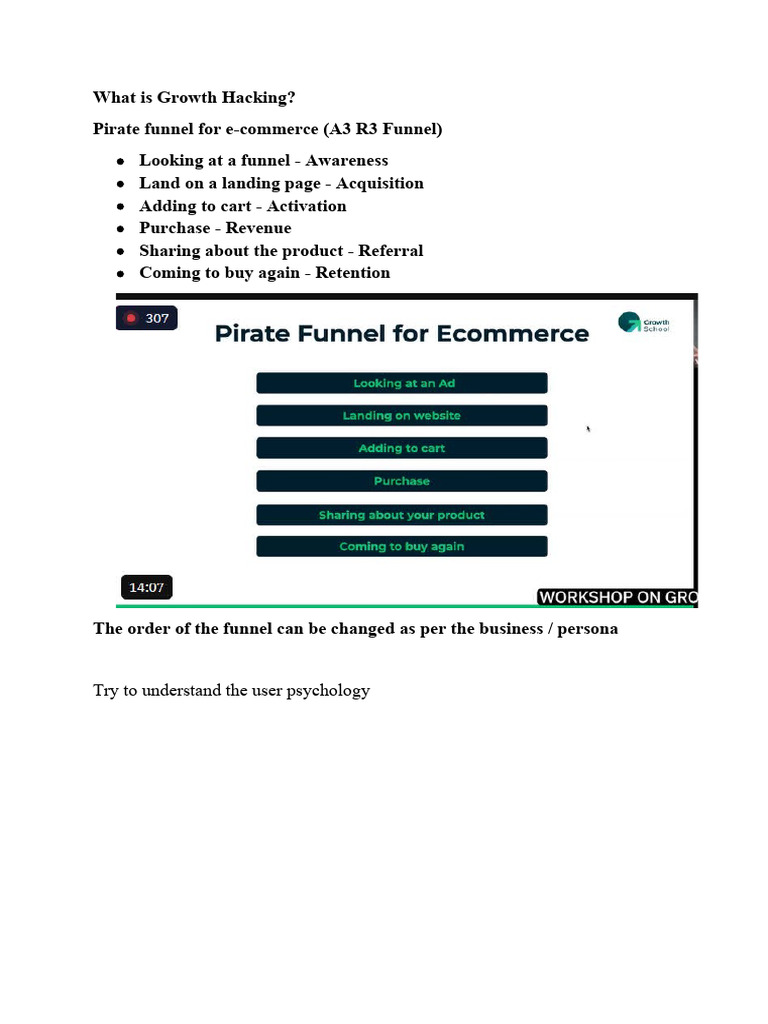 Growth Hacking Strategies for E-Commerce | PDF