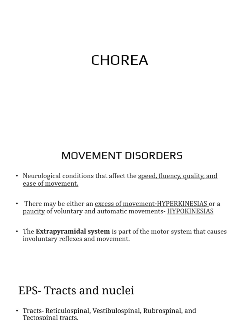 Chorea | PDF | Basal Ganglia | Medical Specialties