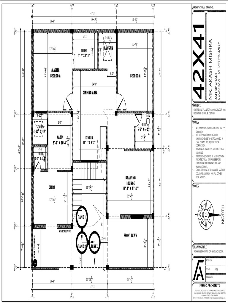 MR - Akash (Working Drawing) | PDF | Buildings And Structures