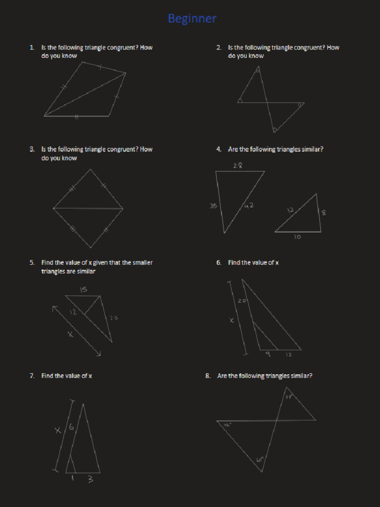 Electronic Congruency and Similarity Problems | PDF