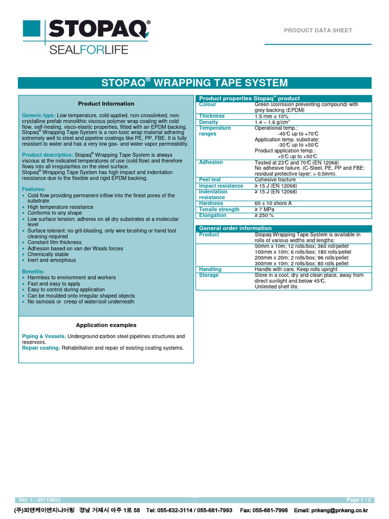 Stopaq Tensile | PDF | Coating | Water