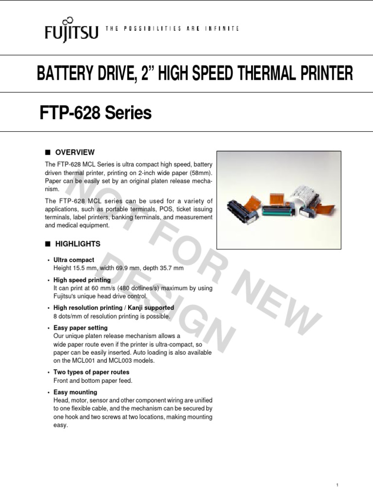Fujitsu Thermal Printer-628mcl001 - 002 - 003 - 004 | PDF | Printer ...