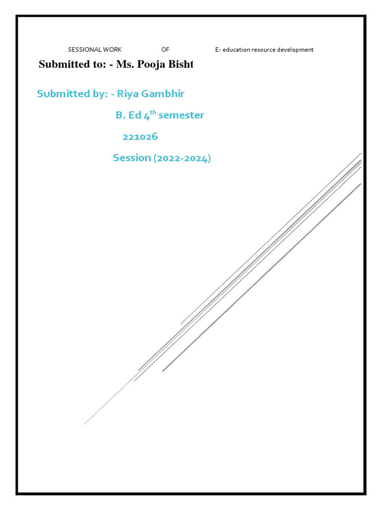 E Education Riya | PDF | Computers