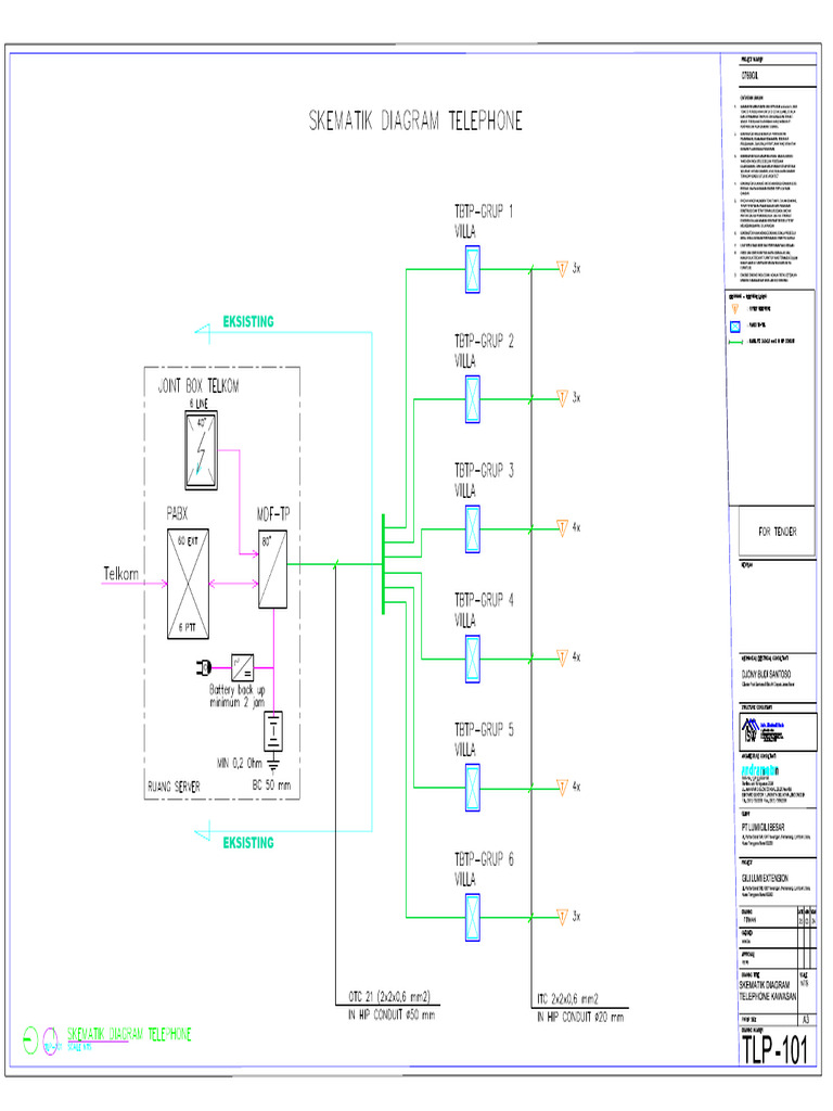 Diagram Skematik Telepon Kawasan | PDF