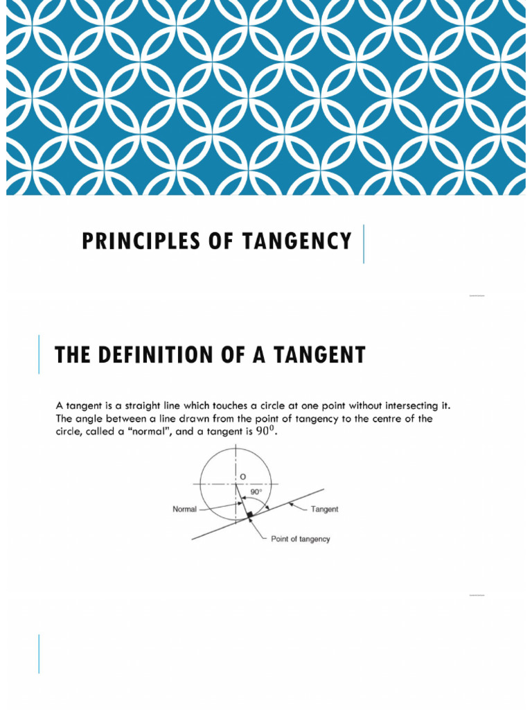 Principles of Tangency | PDF