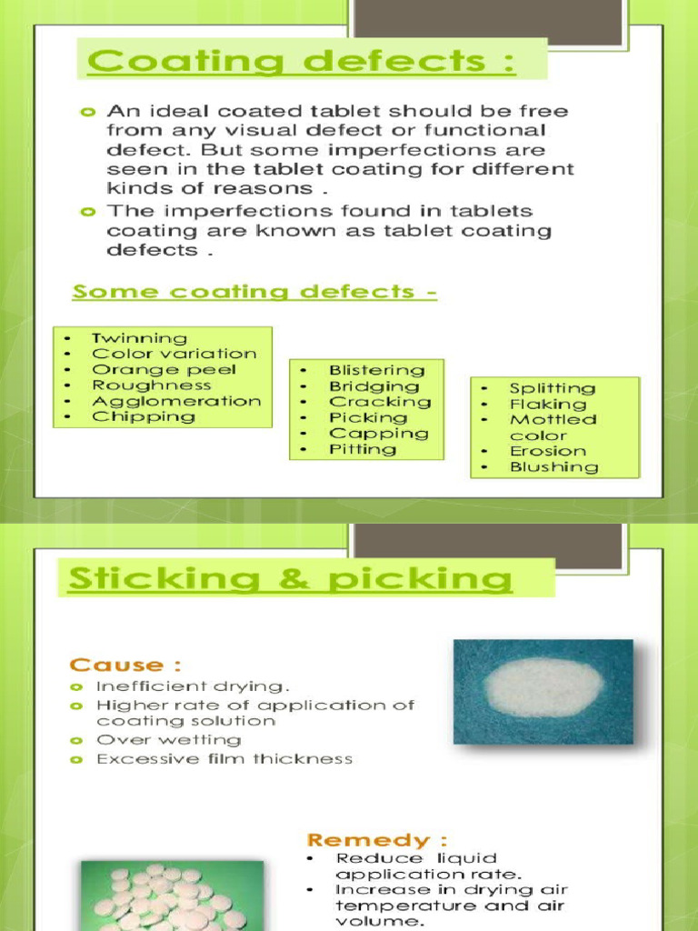 Tablet Coating Defects | PDF