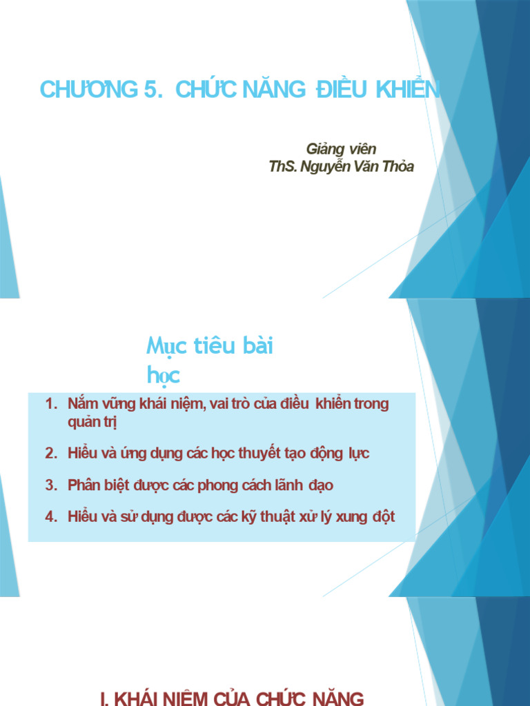 Chuong5 - Chuc Nang Dieu Khien Final | PDF