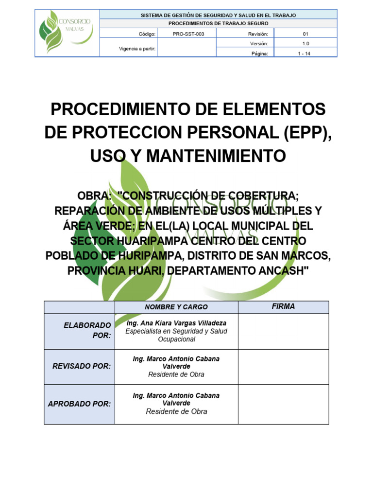 Pro-Sst-003 - Epp | PDF | Tecnología