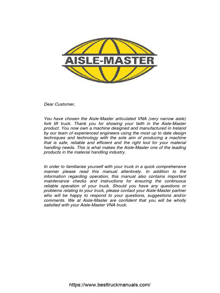 Combilift AME Forklift Truck Operator's Manual PDF | PDF | Forklift ...