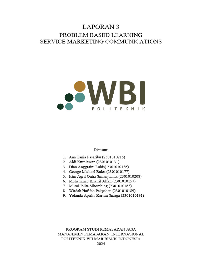 Laporan 3 - Problem Based Learning Kelompok 1 | PDF