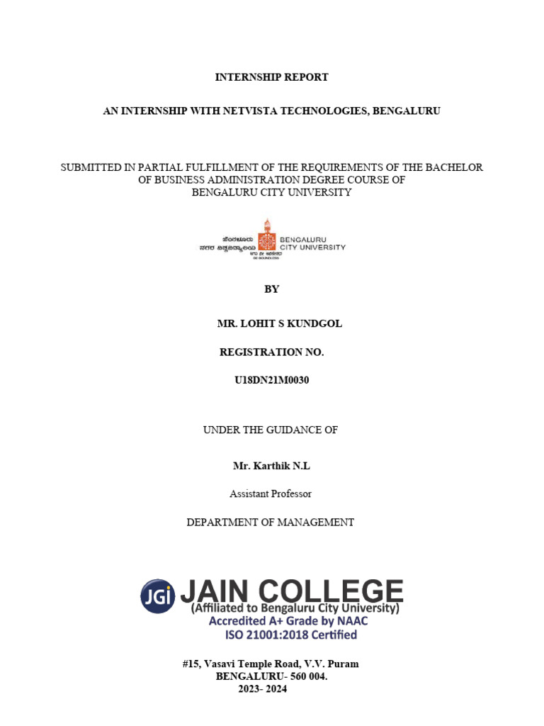 Lohit Internship Report | Download Free PDF | Domain Name | Internet Of Things