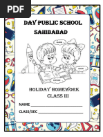 Class 1 Autumn Break Homework | PDF