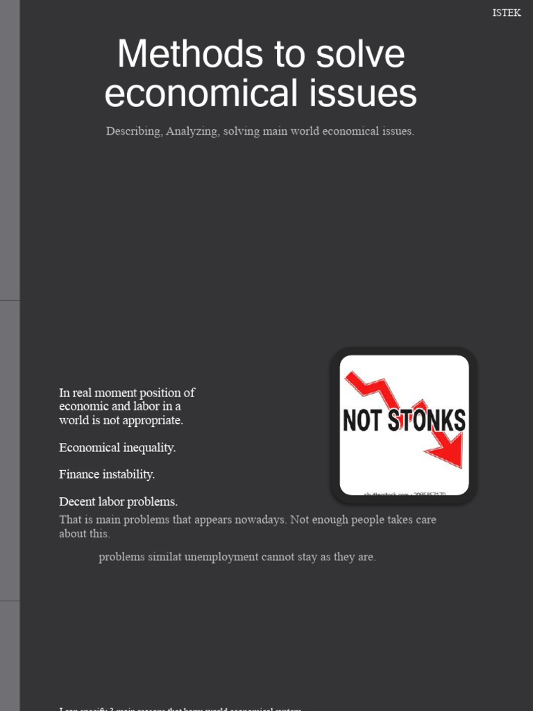 Methods To Solve Economical Issues | PDF | Globalization | Economic ...