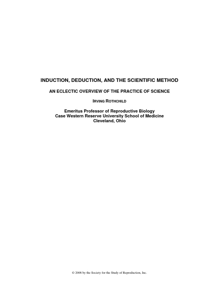 Induction, Deduction, and The Scientific Method | PDF