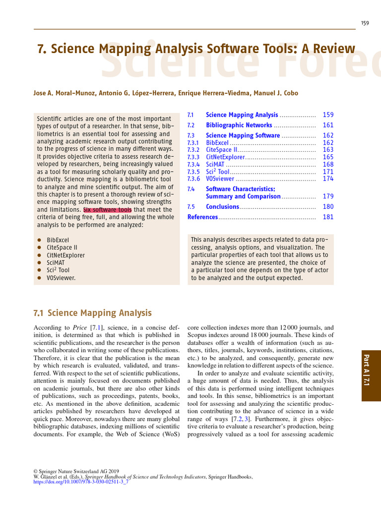 3science Mapping Analysis Software Tools - A Review | PDF | Information Science | Computing
