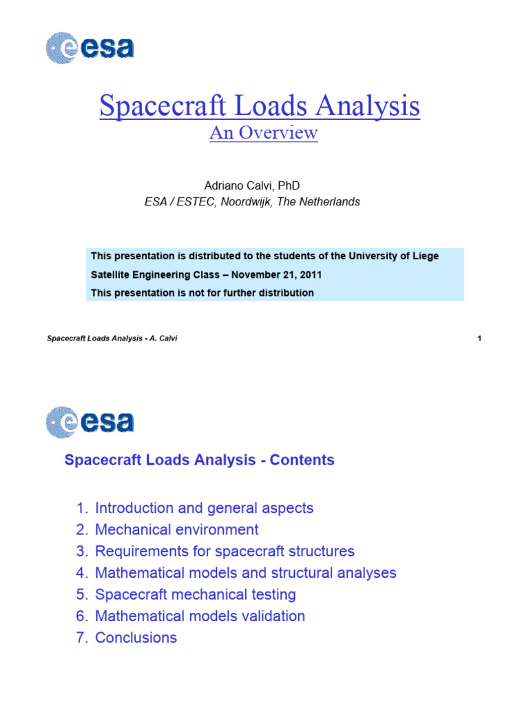 Spacecraft Loads Analysis a Calvi Spacec | Download Free PDF | Spectral ...