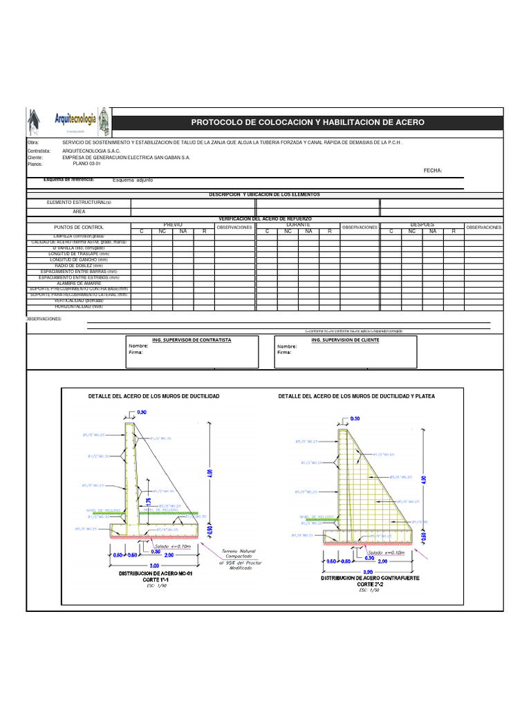 3.1. PROTOCOLO COLOCACION Y HABILITACIÓN DE ACERO | PDF | Acero | Ingeniería estructural