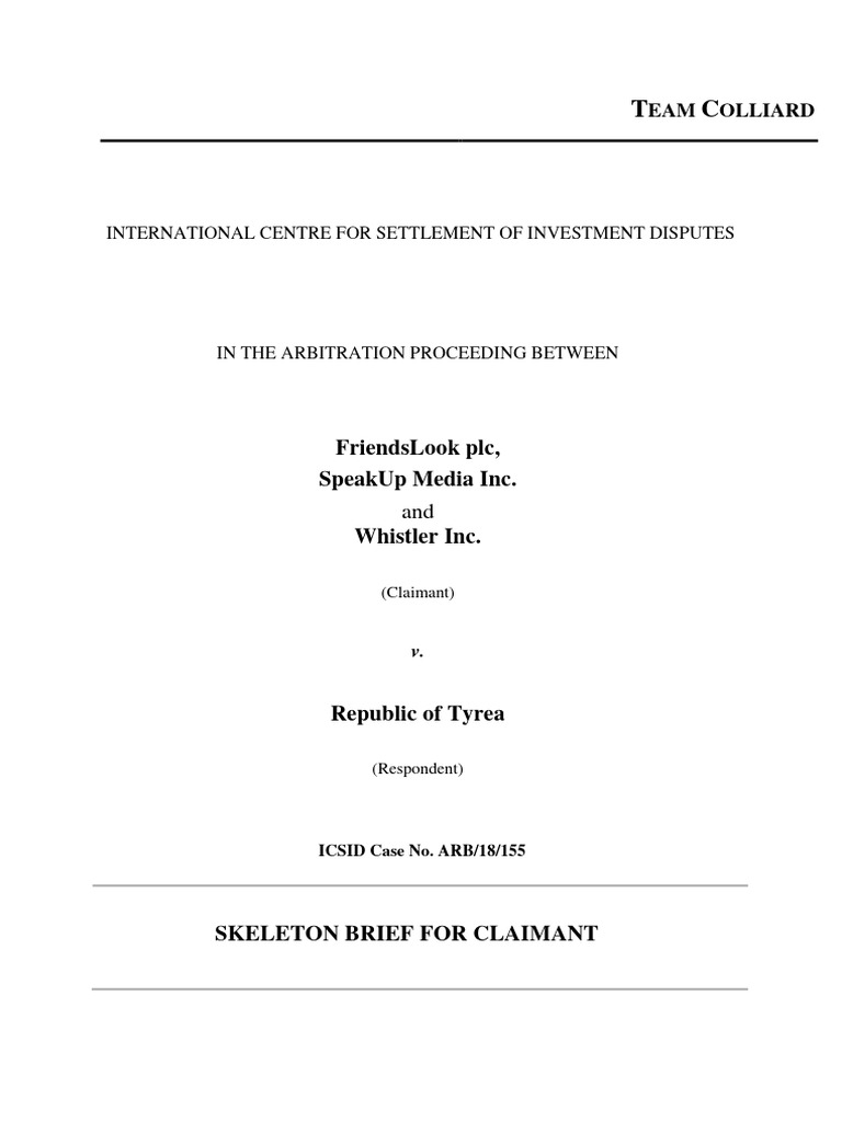 Colliard Claimant | PDF | Business Law | Judiciaries