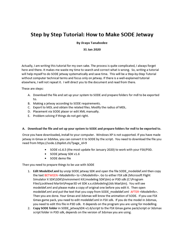 Step by Step SODE Jetway Tutorial | PDF | Computer File | System Software