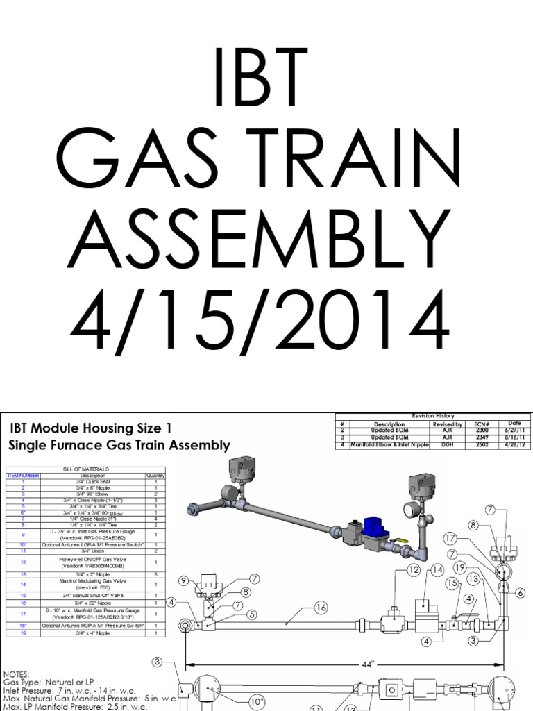 Ibt Gas Train Assembly | Download Free PDF | Valve | Pressure