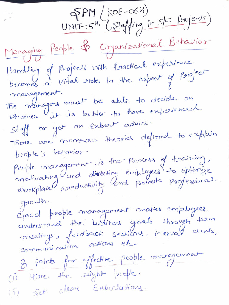 Unit 5 - SPM - Handwritten Notes | PDF