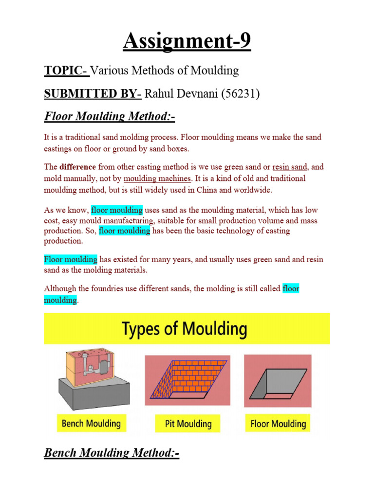 Assignment 9 | PDF | Foundry | Crafts