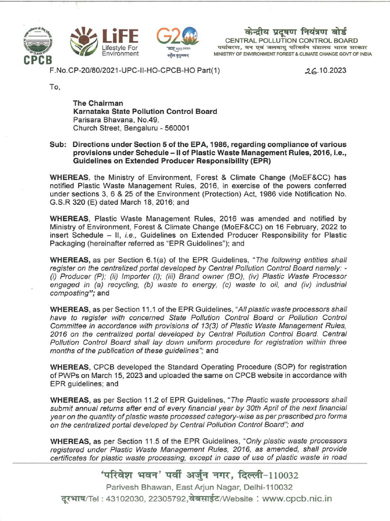 Karnataka Plastic Waste Case | PDF