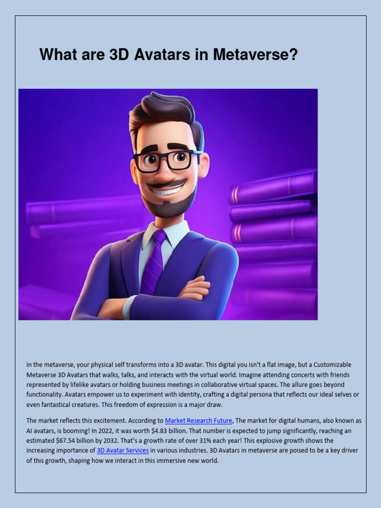 Digital Interaction With 3D Avatars in The Metaverse | PDF | Brand ...
