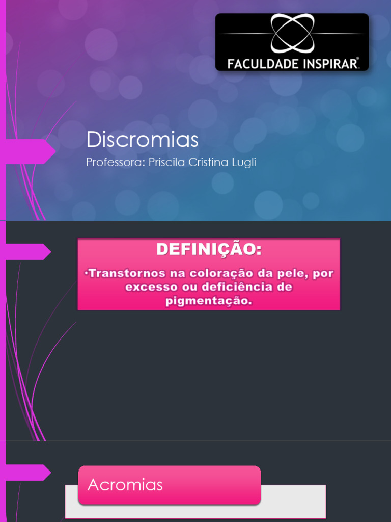 Discromias: Tipos e Causas da Pigmentação | PDF | Pele