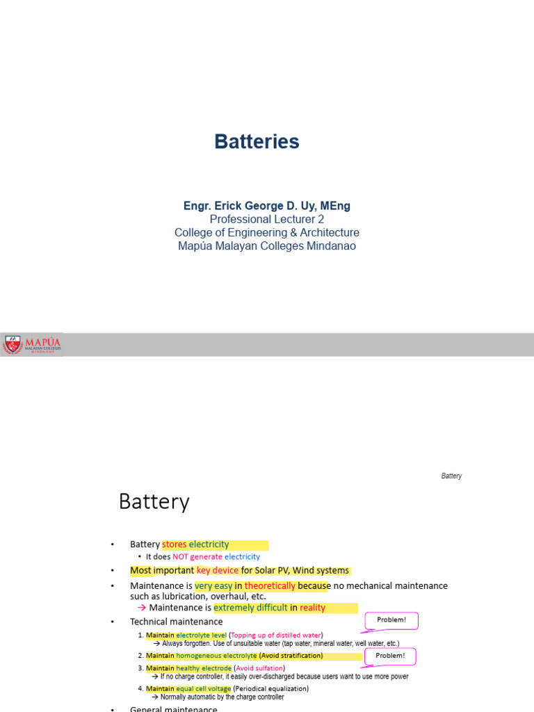 Batteries | PDF | Energy Storage | Electrical Engineering