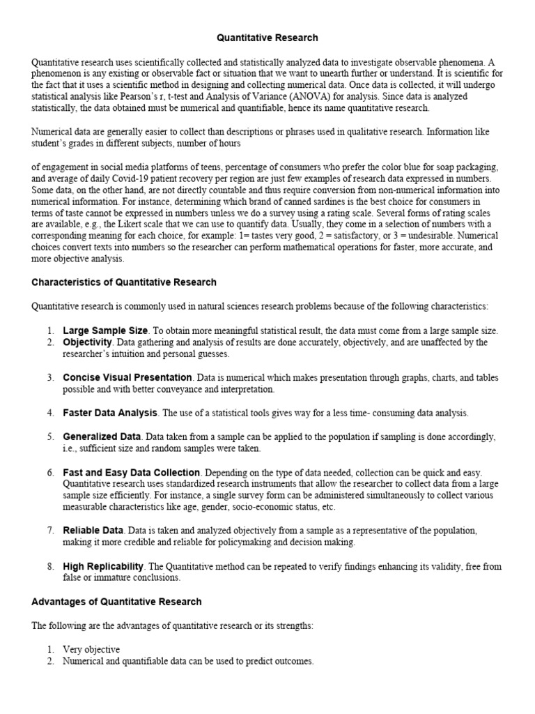 Quantitative Research | PDF | Statistics | Quantitative Research