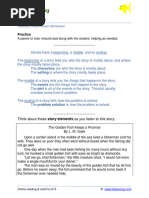 Grade 3 Story Elements Worksheet | PDF