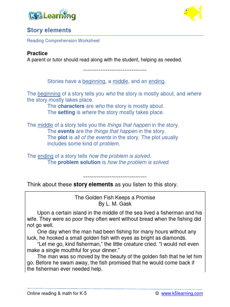 Grade 3 Story Elements A Questions | PDF | General Fiction