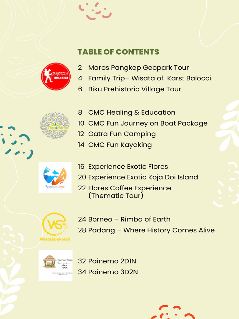 E-Catalogue Tour Package_General | PDF