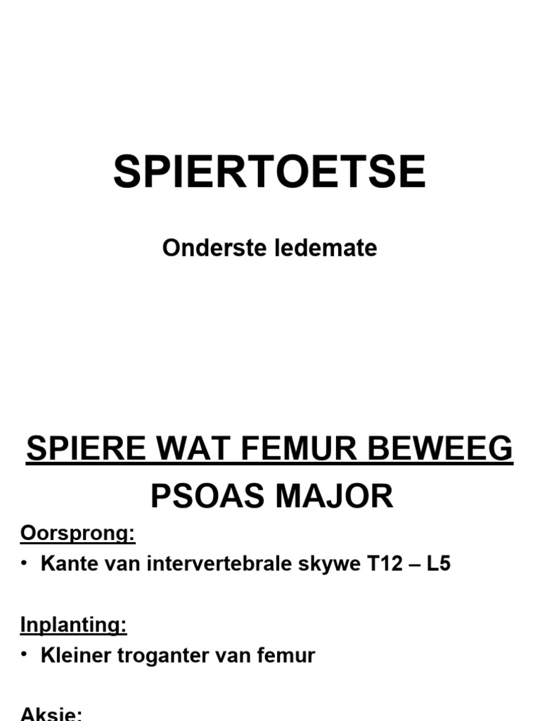 MBWA 122 - Teorie & Prakties 8 (Spiertoetse Onderste Ledemate) | PDF